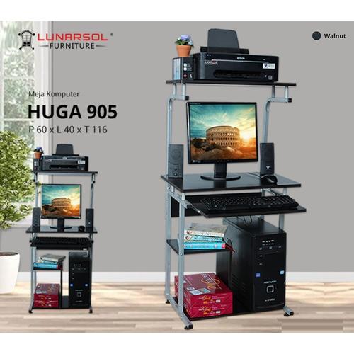 Jual Meja Komputer Besi Tingkat H905 - huga 905 walnut - Jakarta Utara ...