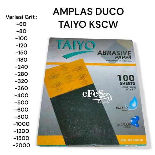 Jual Amplas TAIYO KSCW Waterproof Amplas Lembaran Grit 60 - 2000 - 180 ...