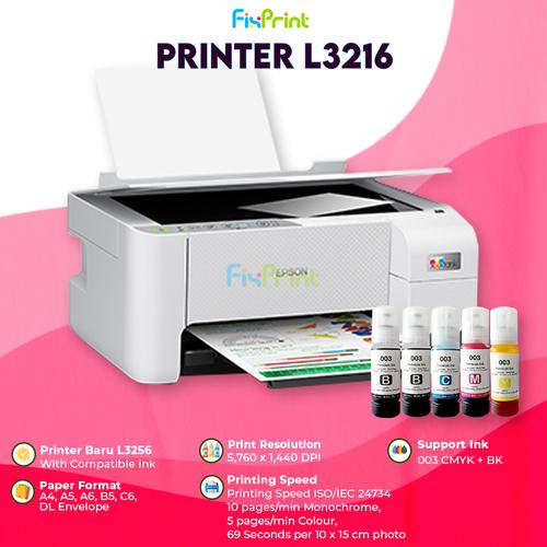 Jual Printer Epsn L3216 Warna Putih Penganti Seri L3210 L3110 TInta 003 - Ori - Kota Malang ...
