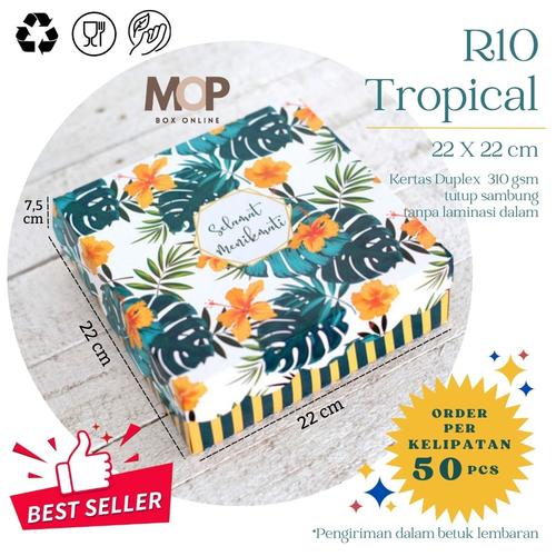 Jual 50pcs Dus Nasi R10 Tropical Kotak Nasi R10B 22x22 Box Nasi - Kotak ...
