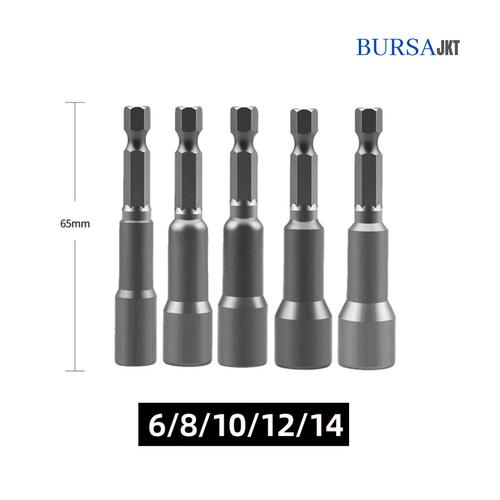 Jual MATA OBENG ROOFING ADAPTER HEX SOCKET MAGNETIC SET 1/4 INCH 6 -13 ...