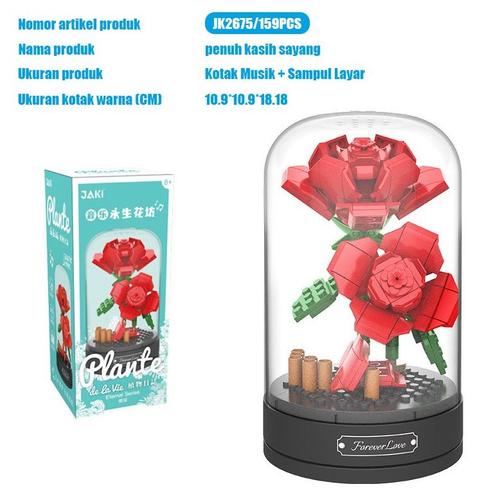 Jual Jaki Lego Flower Kotak Musik Diy Lego Block Blok Bangunan Bata ...