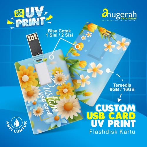 Jual Cetak Flashdisk Kartu UV Print / USB Card Satuan Custom Desain ...