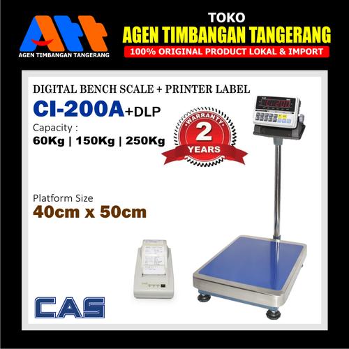 Jual Timbangan Duduk Digital CAS CI-200A + DLP Ticket Label Printer ...