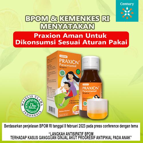 Promo PRAXION SUSPENSI JERUK 60ML / Demam / Demam Anak / Sirup Demam ...
