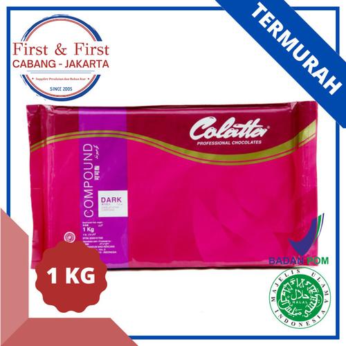 Jual Colatta Dark Compound 1 KG / coklat blok colata hitam 1kg ...