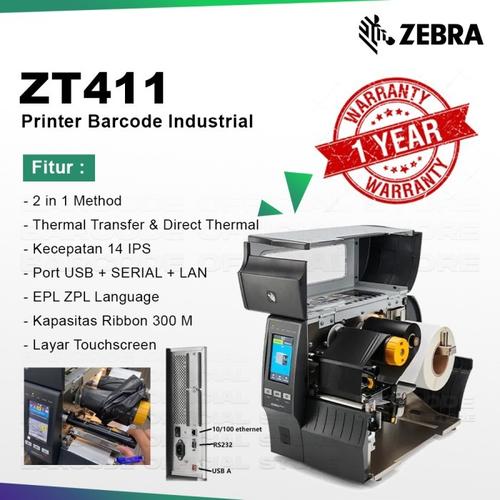 Promo BARCODE PRINTER ZEBRA ZT410 / ZT-410 ( 300dpi ) ZT400 SERIES 300 ...