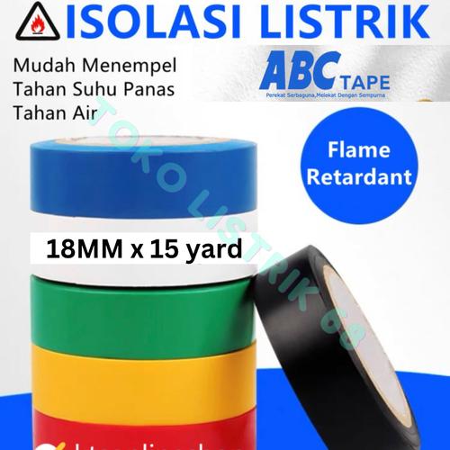 Jual isolasi listrik pvc ABC tape 18mm x 15yard - Hitam - Jakarta Utara ...