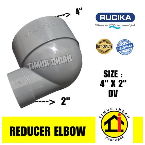 Jual Reducer Elbow 4" x 2" / Reducer Knee 4" x 2" DV - RUCIKA - Kota ...