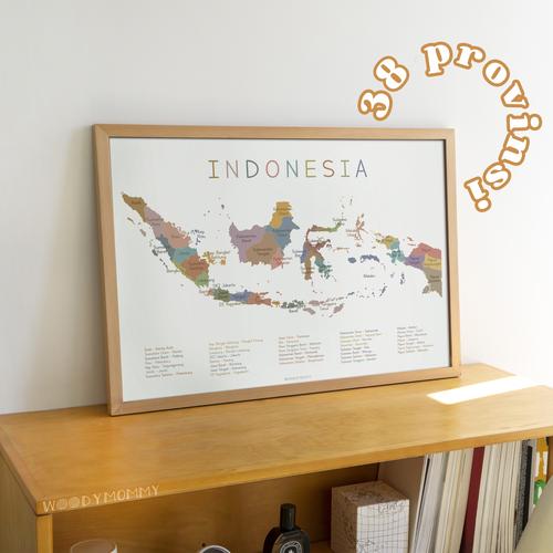 Jual Peta Indonesia - Poster Edukasi Anak - Indonesia Maps - Kids Wall ...