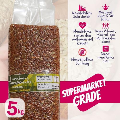 Jual Beras Merah Lumbung Tampomas 5kg ( Premium) - Pecah Kulit - Kab ...