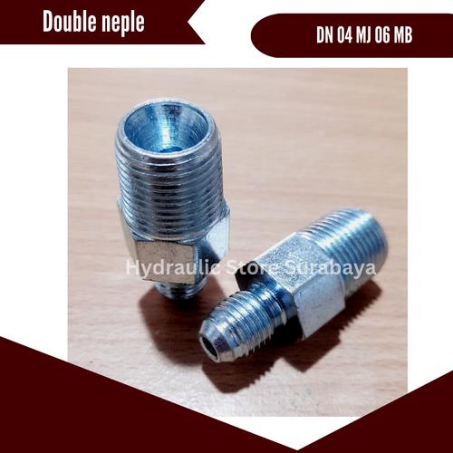 Jual Double Neple / nepel DN 04 MJ - 06 MB (1/4 JIC - 3/8 NPT) - Kab ...