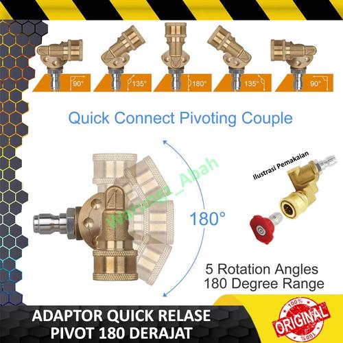 Jual ADAPTOR NOZZLE SPRAYER QUICK RELEASE CONNECT PIVOT PUTAR 180 DERAJAT - ADAPTOR PIVOT - Kota ...