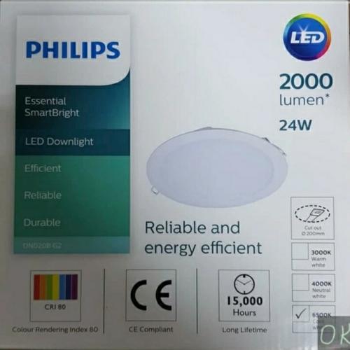 Jual Led downlight panel DN020 Philips 24watt inbow 220vac kuning ...