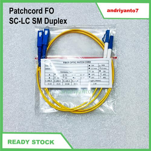 Jual Patchcord FO SC to LC Singlemode Duplex - 2M - Kota Depok ...