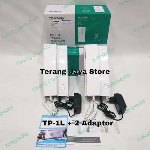 Jual Interphone Commax TP-1L Intercom Commax TP1L plus Adaptor 2 pcs ...