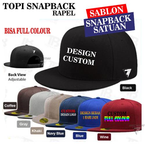 Jual Topi Custom Snapback Cap Tulisan Nama Sablon Gambar Dtf Logo ...