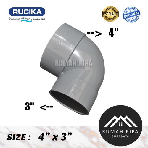 Jual Reducer Knee 4" x 3" / Reducer Elbow 4" x 3" DV - RUCIKA - Kota ...