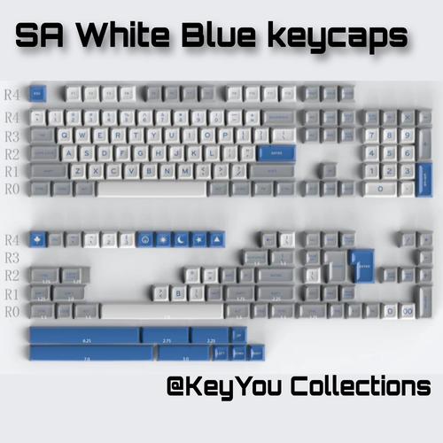 Jual SA profile Grey Blue White Keycaps Doubleshot ABS pbt - Kota ...