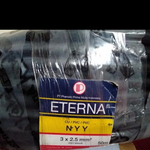 Jual KABEL ETERNA NYY 3X2,5MM TEMBAGA LIDI @50M UNTUK OUTDOR ORIGINAL ...