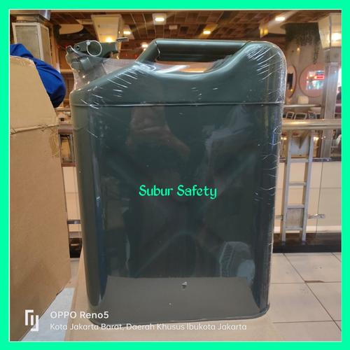 Jual Jerigen Besi 20 liter / Jerigen Besi Tutup Congkel + Corong Murah ...