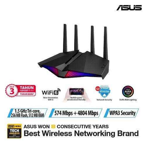 Jual ASUS RT-AX82U AX5400 DUAL BAND WIFI 6 GAMING ROUTER / RT-AX82 ...
