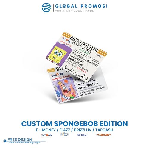 Jual Emoney eToll Mandiri Custom Cetak 1 - Cetak Uv Print spongebob - e ...