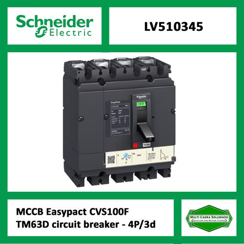 Jual Schneider MCCB Easypact CVS100F TM63D 4P LV510345 - Kota Tangerang ...