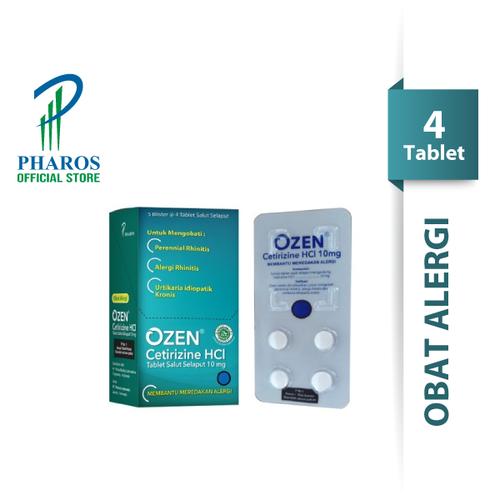 Jual Ozen Tablet 10mg | 1 blister @4 tablet|meredakan alergi - Kab ...