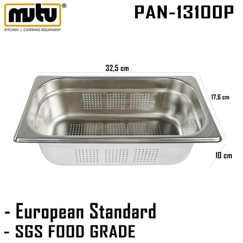 Promo MUTU Food Pan Stainless Perforated Berlubang 1/3 Gastronom Pan ...