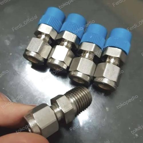 Jual Male Connector 6mm Tube x 1/4 NPT / Male Connector SS316 - Jakarta ...