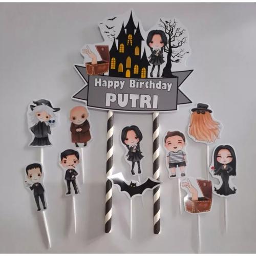 Jual TOPPER CAKE - HIASAN KUE GAMBAR WEDNESDAY BISA CUSTOM NAMA - Kota ...