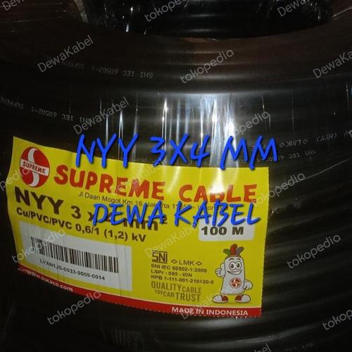 Jual KABEL NYY 3x4mm SUPREME / KABEL TUFUR 3x4/ KABEL KAWAT 3 x 4 ...