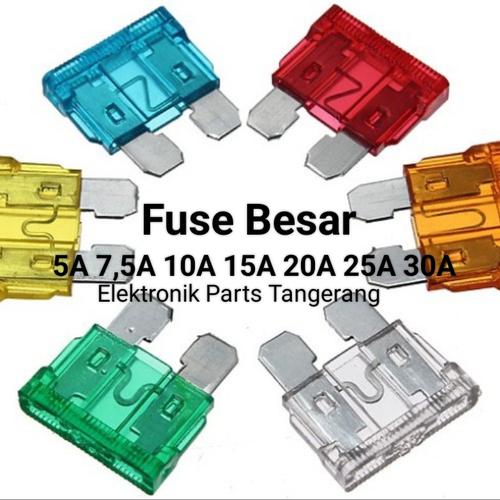 Jual FUSE TANCAP DX BESAR 5A 7,5A 10A 15A 20A 25A 30A FUSE DX BESAR ...