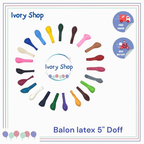 Jual Balon Latex 5 inch / Balon mini / Balon 5" / Balon 5 inch Doff ...