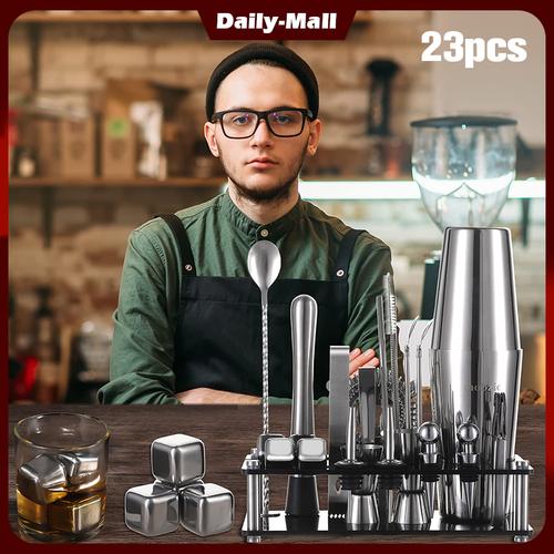 Jual 23pc Paket Lengkap Cocktail Shaker Stainless Barista Boston Shaker ...