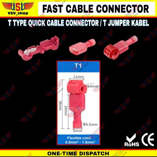 Jual Konektor kabel listrik T Jumper Scotch Lock Quick Cable Connector ...