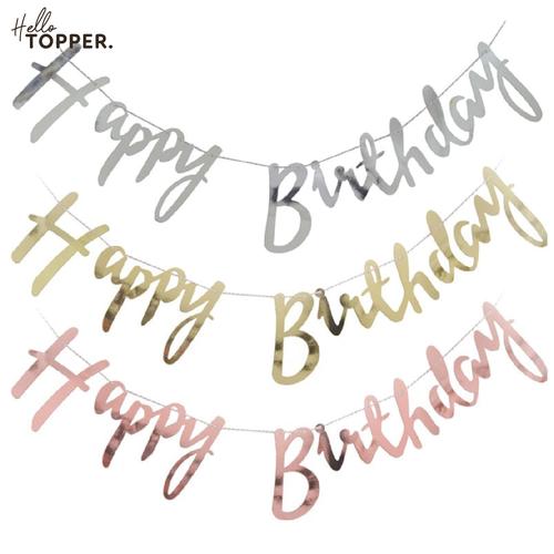 Jual Happy Birthday Garland/Banner Happy Birthday Sambung/HBD Latin ...