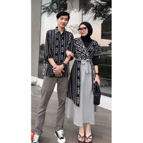 Jual Baju couple pasangan kondangan Couple keluarga Dress kemeja tenun ...
