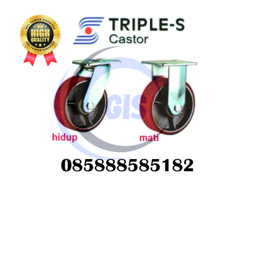 Jual RODA TROLLEY BERBAGAI MACAM UKURAN PU HEAVY DUTY MERK TRIPLE-S - 4 ...