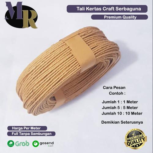 Jual Tali Kertas Craft Premium Kraft Crape Paper Bag Coklat Hitam Putih ...