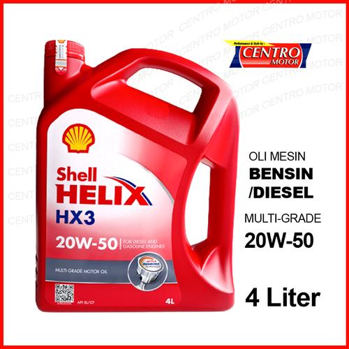 Jual SHELL HELIX HX3 Galon.Oli mobil Multi Grade untuk mesin Bensin ...