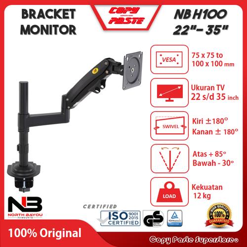 Promo Monitor Arm NB H100 22"-35", Bracket Monitor Meja 22 24 27 32 34 inch - Kota Tangerang ...