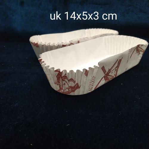 Jual cup roti oval kincir / cup cake / kertas roti putih - Cokelat ...