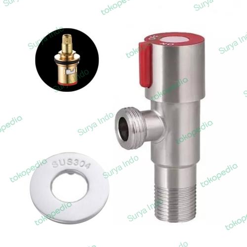 Jual STOP KRAN KLOSET 1/2" STOPKRAN TOILET SHOWER SINK MERAH STAINLESS 304 - Jakarta Barat ...