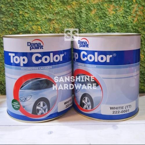Jual TOP COLOR DANAPAINT Cat Duco White TT / Black Doff 1liter - White ...