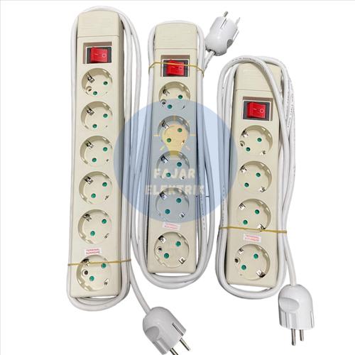 Jual STOPKONTAK UTICON 3 4 5 6 LUBANG SAKLAR ON OFF +KABEL 2X1,5 SNI ...