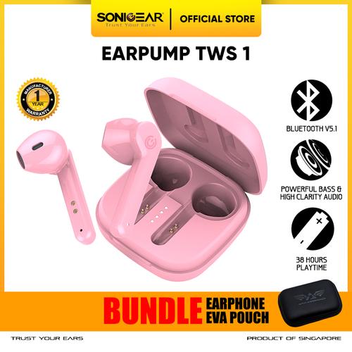 Promo Headset bluetooth TWS 1 Soncigear Earpump TrueWireless Stereo ...