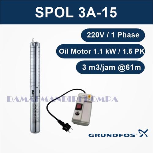 Jual Pompa Grundfos Submersible SP 3A-15 1,5PK Oil Motor - Kota Bandung ...