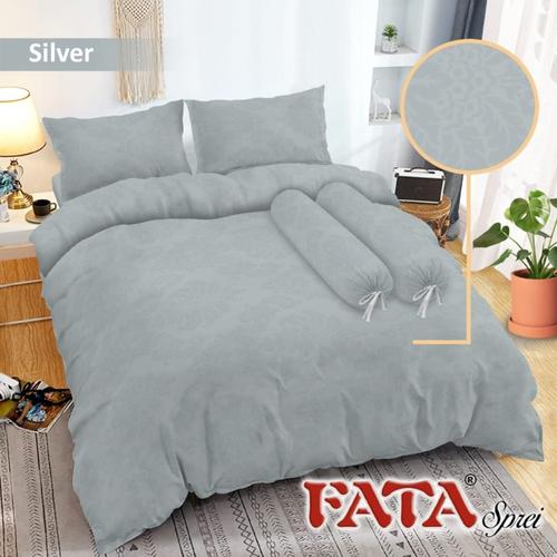 Jual Bed cover set Fata Jacquard Polos ukuran 120 x 200 Single Silver ...